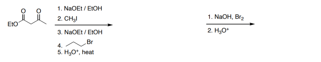 Solved O= 1. NaOET NH2 Eto OEt 2. 3. H30+, heat 1. NaOEt / | Chegg.com