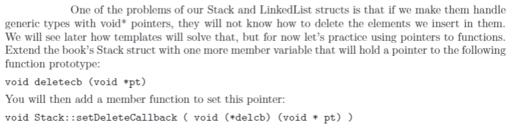 Solved One of the problems of our Stack and LinkedList | Chegg.com