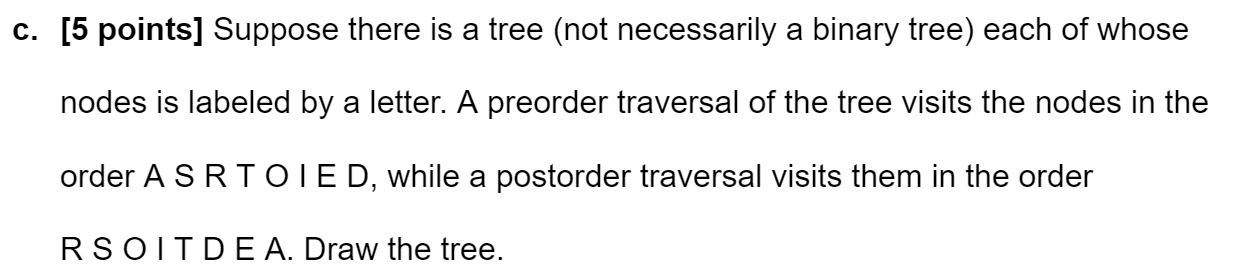 Solved C 5 Points Suppose There Is A Tree Not 