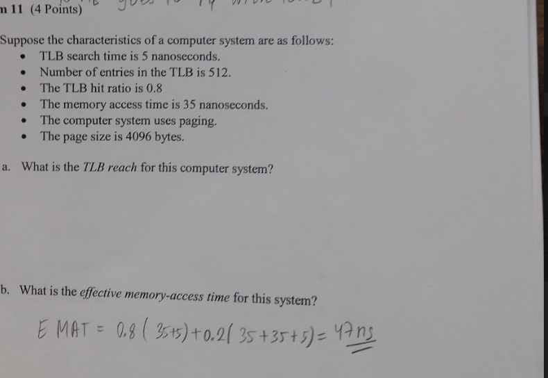 Solved Suppose the characteristics of a computer system are | Chegg.com