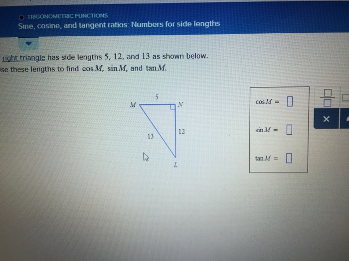 Solved O TRIGONOMETRIC FUNCTIONS Sine, cosine, and tangent | Chegg.com