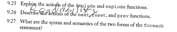 Solved 9.25 Explain the actions of the implode and explode | Chegg.com