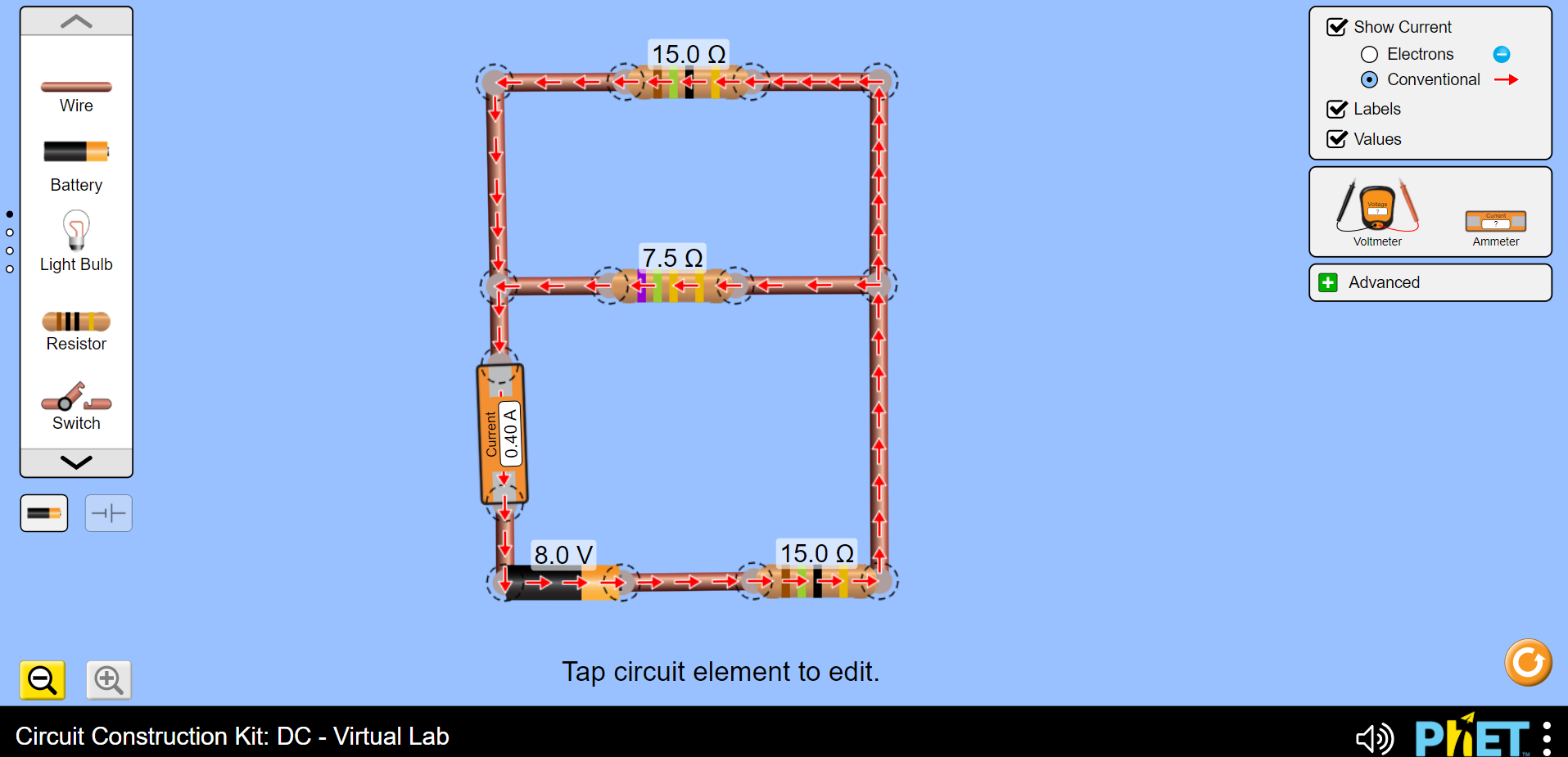 Solved Open PhET simultation: | Chegg.com