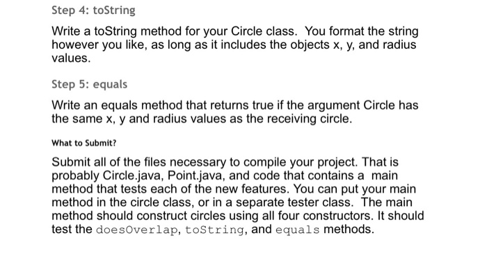 Solved In this assignment you will refine the Circle class | Chegg.com