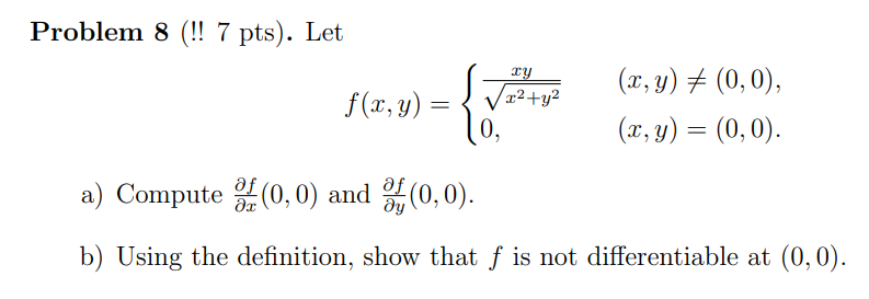 Solved Using the definition of differentials, please solve | Chegg.com