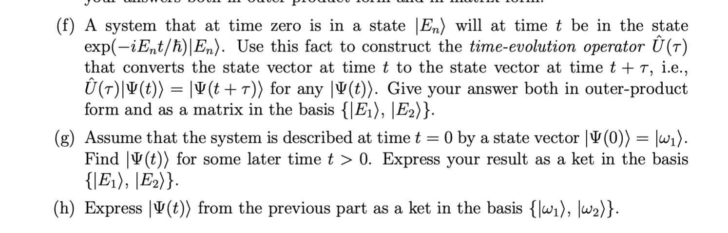 Solved a) Quantum mechanics in a two-dimensional Hilbert | Chegg.com