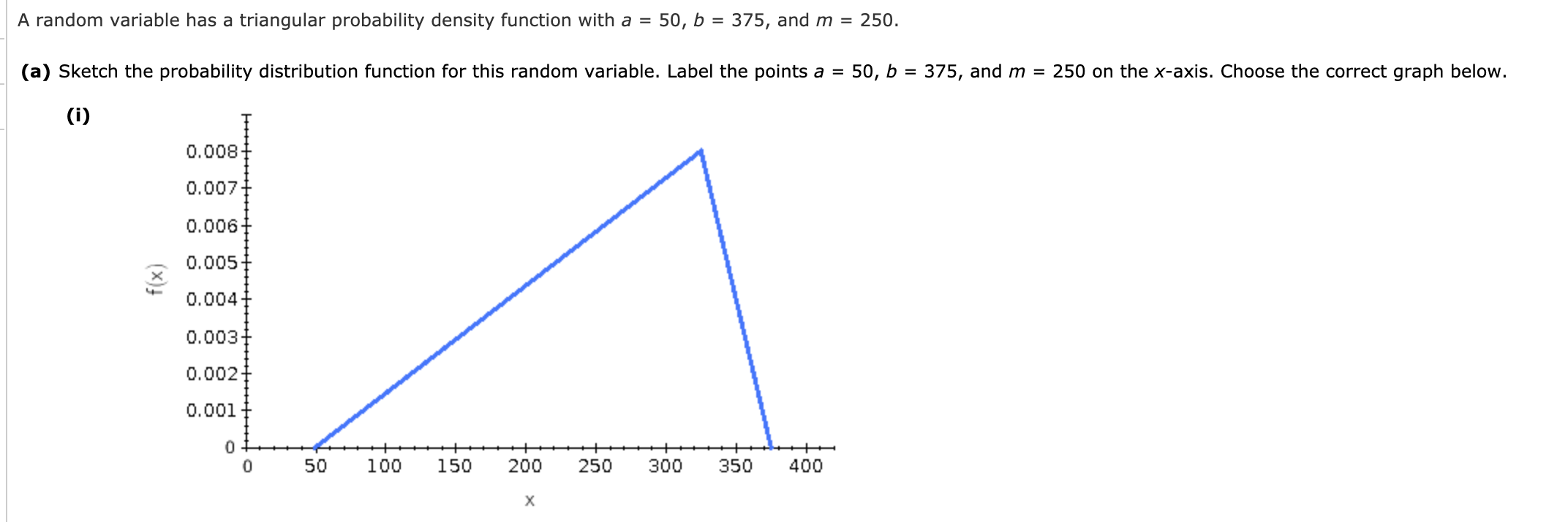 Solved A random variable has a triangular probability | Chegg.com