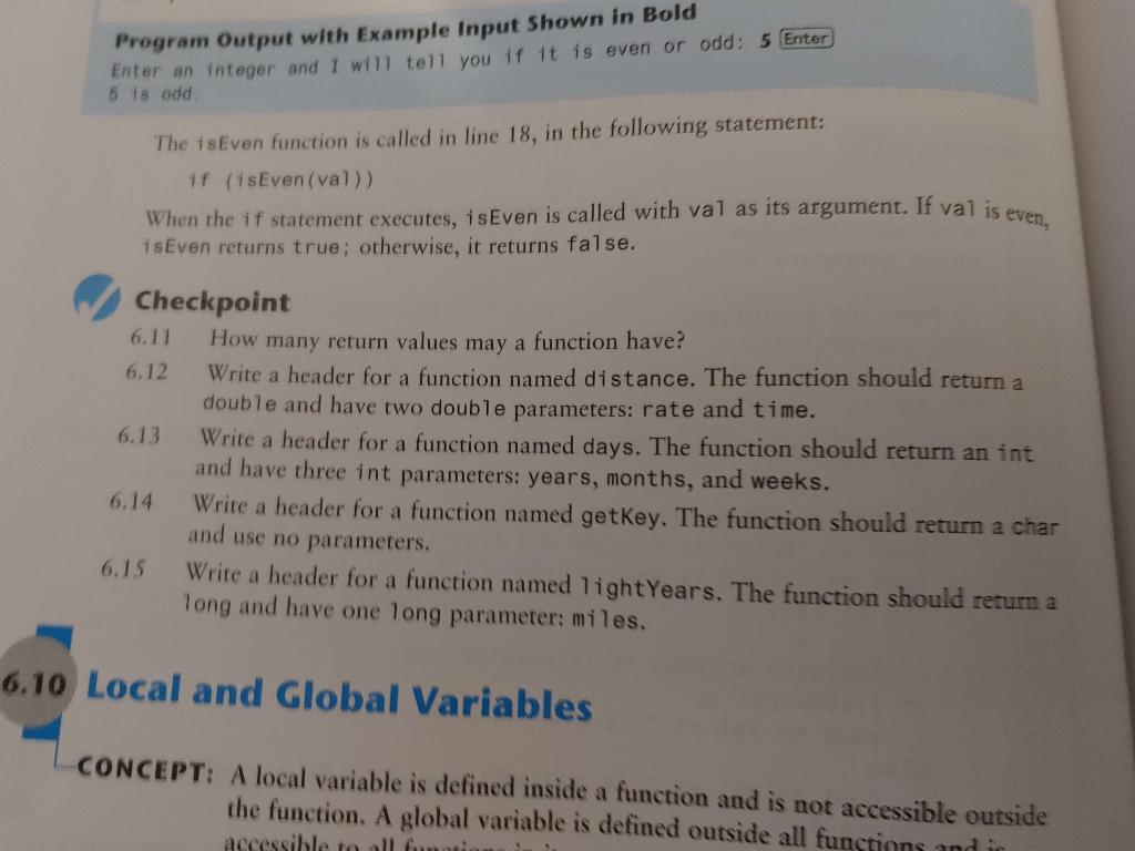 Solved apter 6 Functions void func1 (double a, int b) ⎩⎨⎧ | Chegg.com