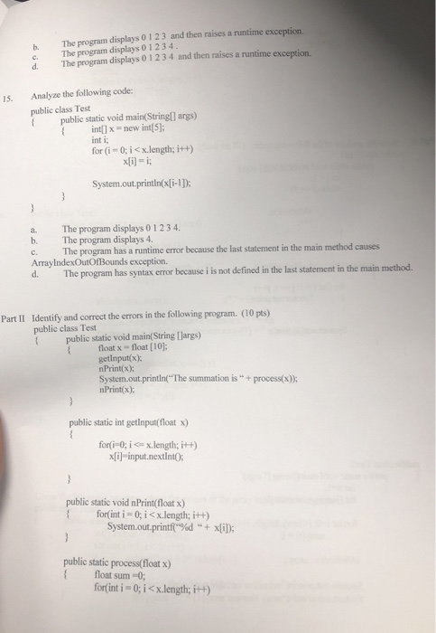 Solved Which Of The Following Are Valid Array Declarations
