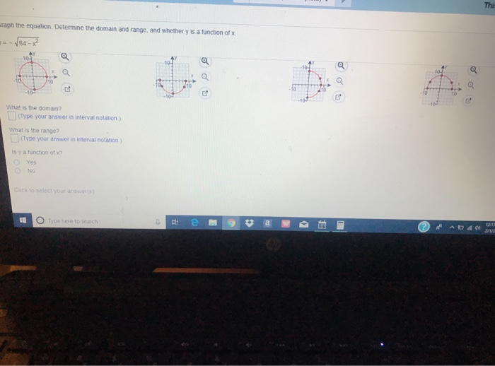 Solved Thi raph the equation. Determine the domain and | Chegg.com Solved Thi raph the equation. Determine the domain and | Chegg.com