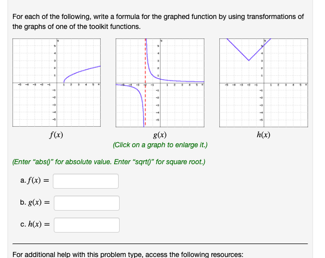 Solved For each of the following, write a formula for the | Chegg.com