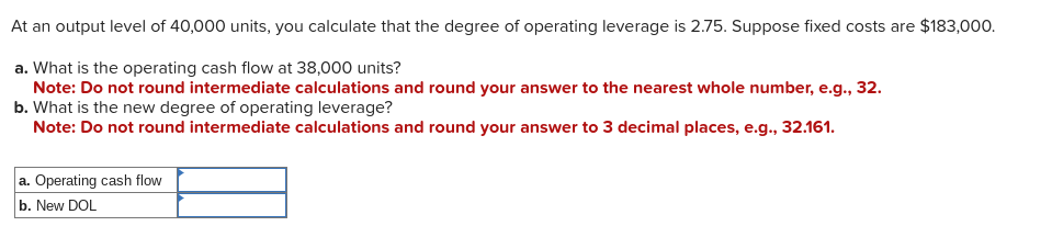 Solved by an EXPERT At an ﻿output level of 40,000 ﻿units, you calculate | Chegg.com