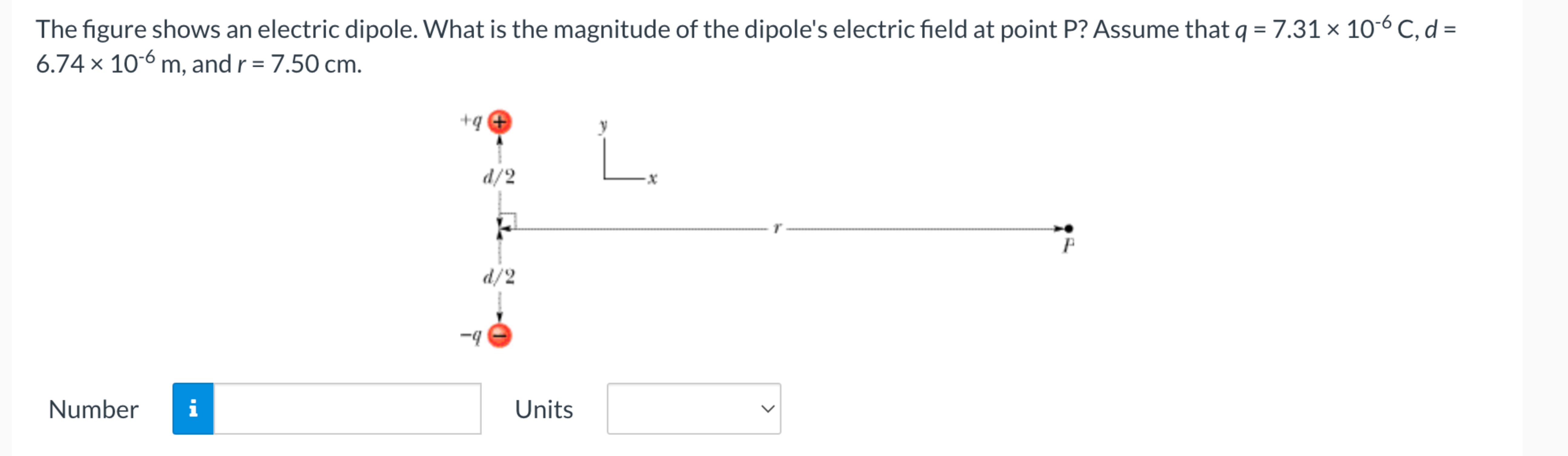 Solved The figure shows an electric dipole. What is the | Chegg.com