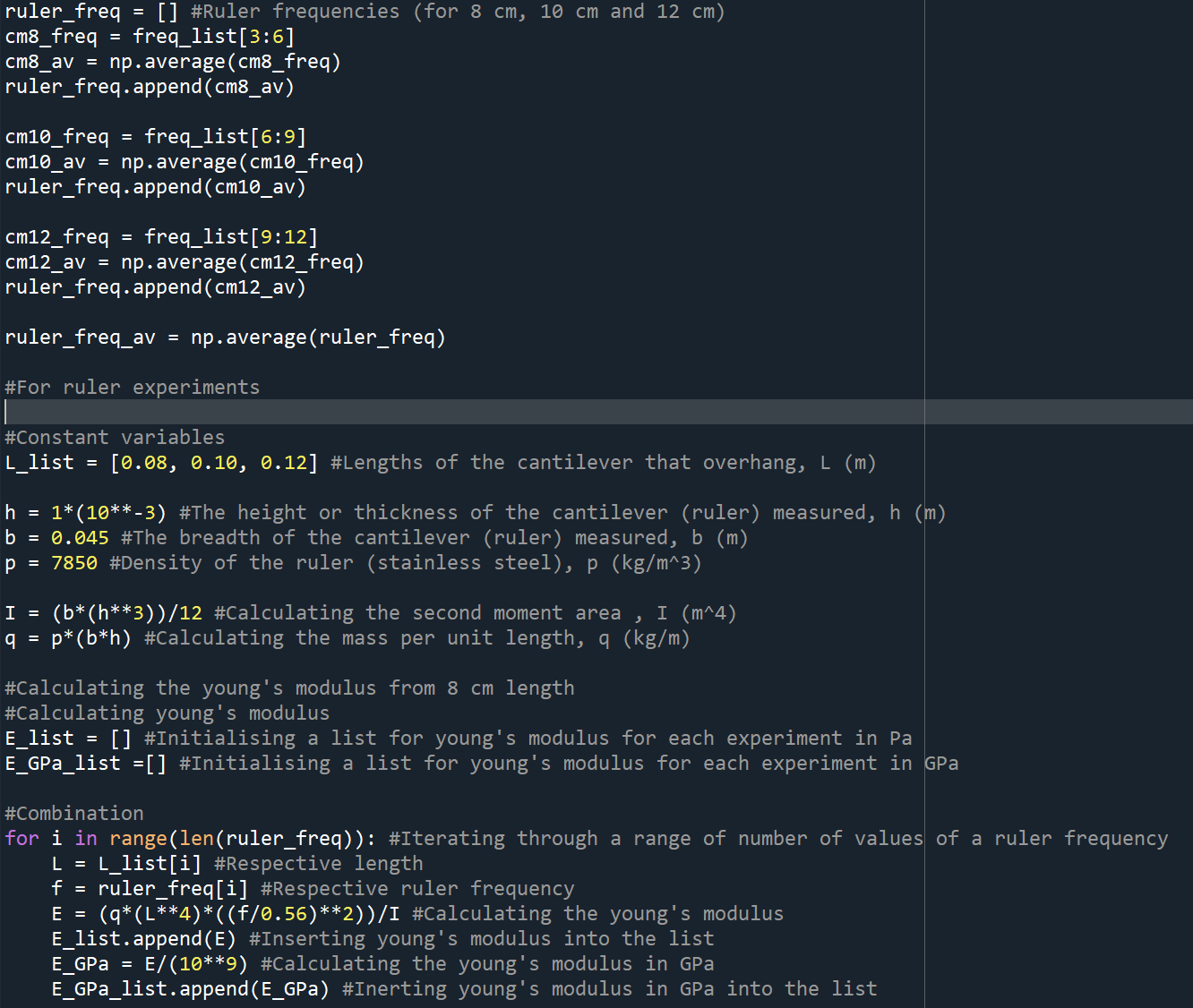 Solved I'm not sure why each young's modulus (E) calculated | Chegg.com