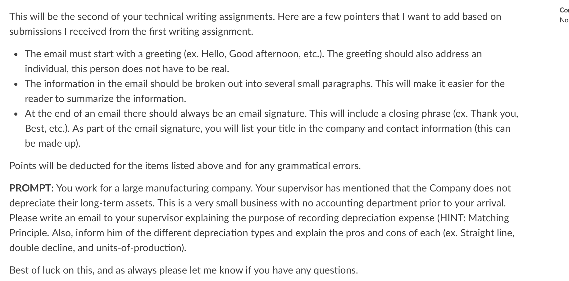 Solved This will be the second of your technical writing | Chegg.com