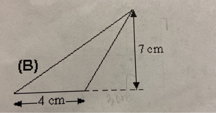 Solved 7 cm (B) - - - - -4 cm | Chegg.com