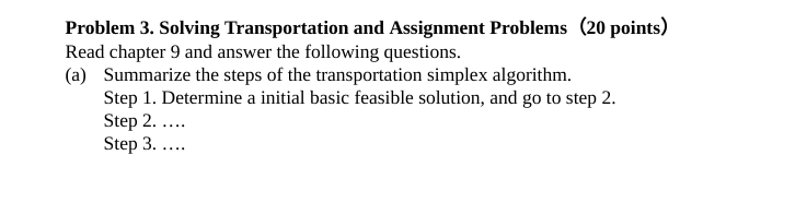 Solved Problem 1. Solving Linear Programming Problems - The | Chegg.com
