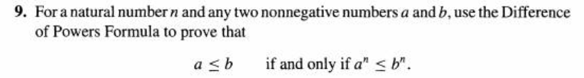 Solved 9. For a natural number n and any two nonnegative | Chegg.com