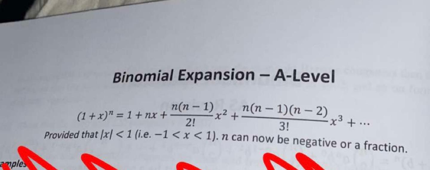 Solved Binomial Expansion - A-Level | Chegg.com
