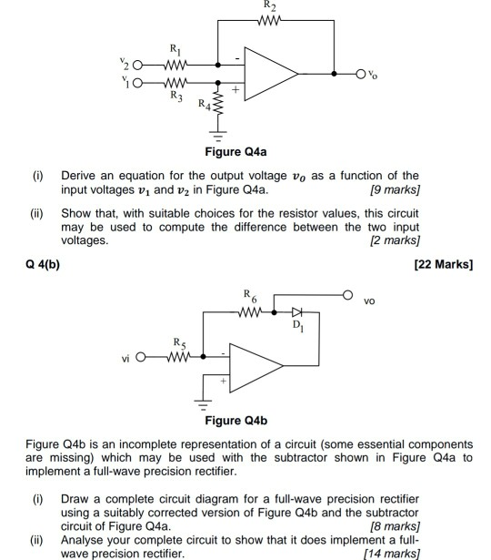 Solved R2 20 -WW = Figure Q4a (ii) Derive an equation for | Chegg.com