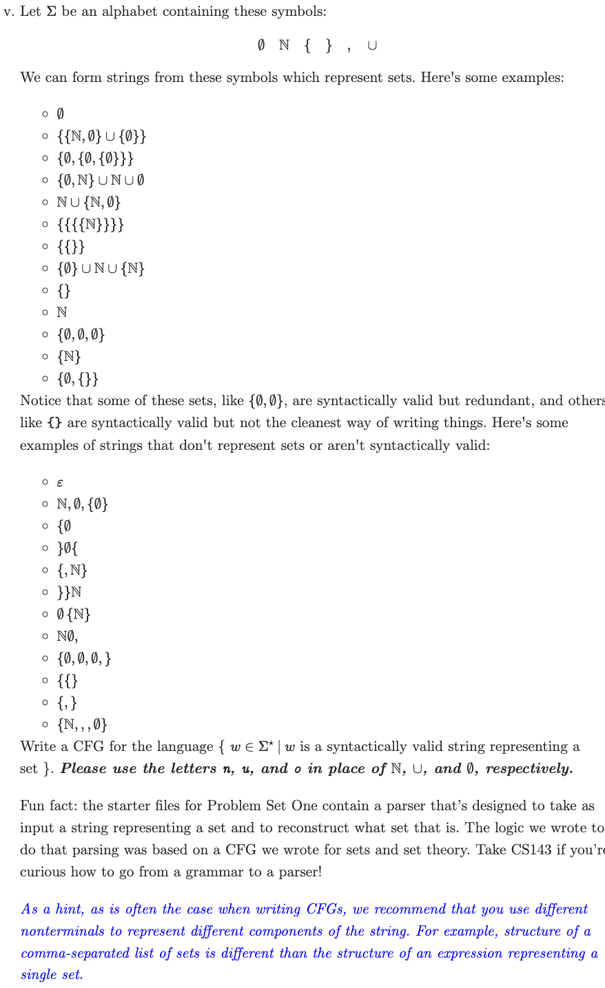 Solved iii. Given Σ={a,b}, write a CFG for the language | Chegg.com