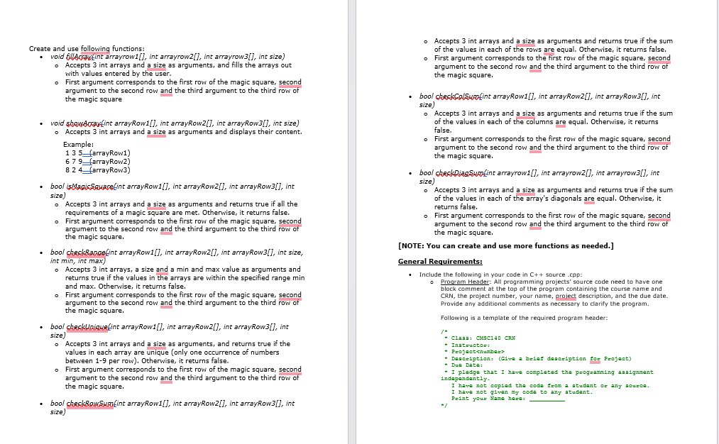 Solved CMSC 140 Programming Project 5: Magic Square - Write | Chegg.com