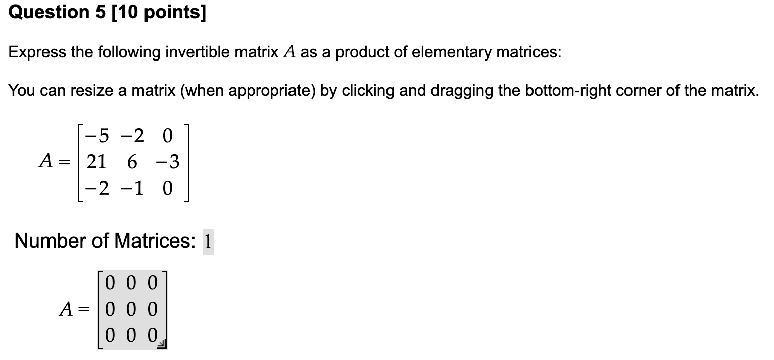 Solved Question 5 [10 ﻿points]Express the following | Chegg.com