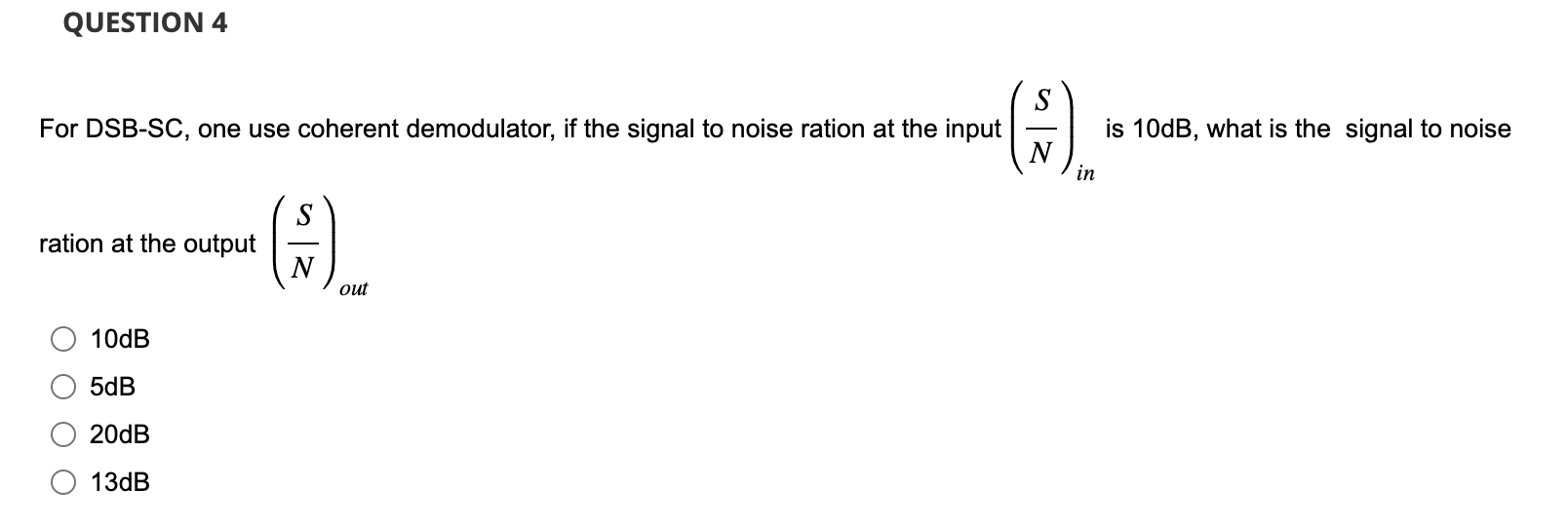 Solved For Dsb Sc One Use Coherent Demodulator If The