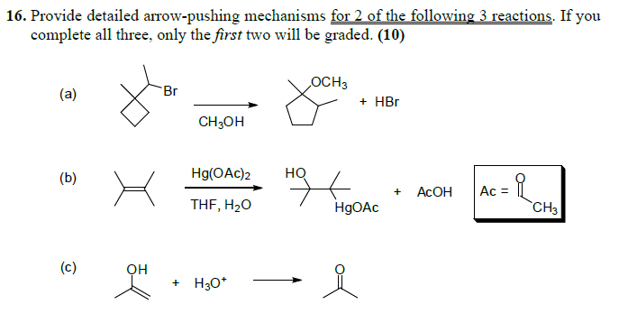 Solved 16. Provide detailed arrow-pushing mechanisms for 2 | Chegg.com