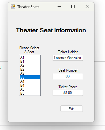 Solved Visual Basic, I need the names in the textbox to | Chegg.com