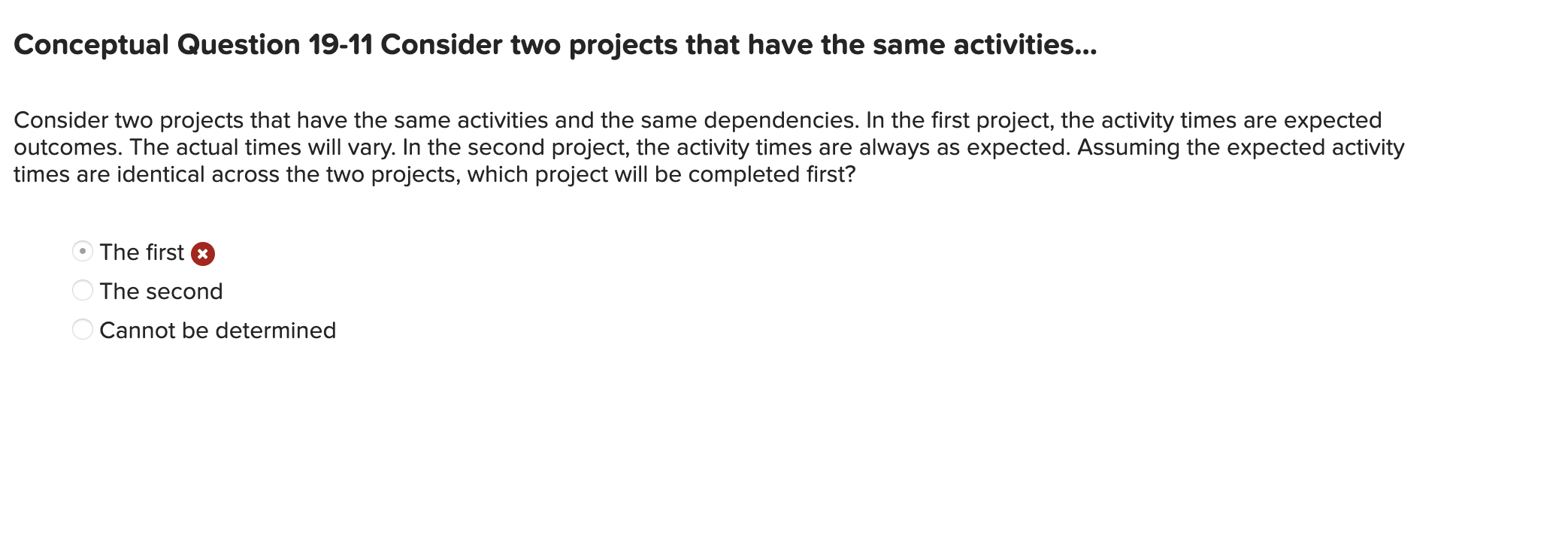 Solved Conceptual Question 19-11 Consider two projects that | Chegg.com