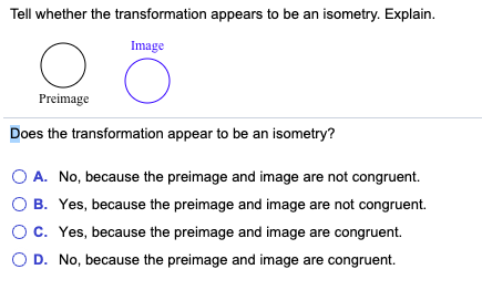 Solved Tell whether the transformation appears to be an | Chegg.com
