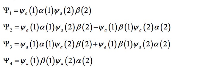 Solved 1. Which of the following two-electron wavefunctions | Chegg.com