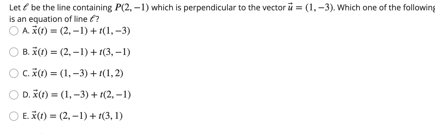 Solved Which one of the following is a point-parallel form | Chegg.com
