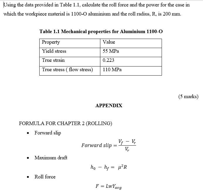 Solved Using the data provided in Table 1.1, calculate the | Chegg.com