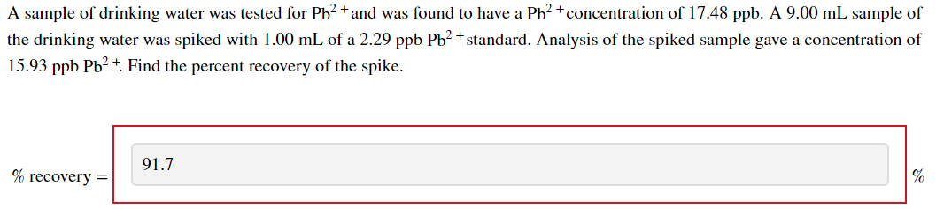 Solved A sample of drinking water was tested for Pb2+ and | Chegg.com