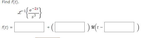 Solved Find f(t). 28 3 S f(t) 1-0 + 1) ult-1 2 | Chegg.com