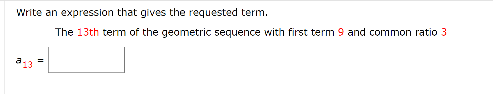 Solved Write an expression that gives the requested term. | Chegg.com