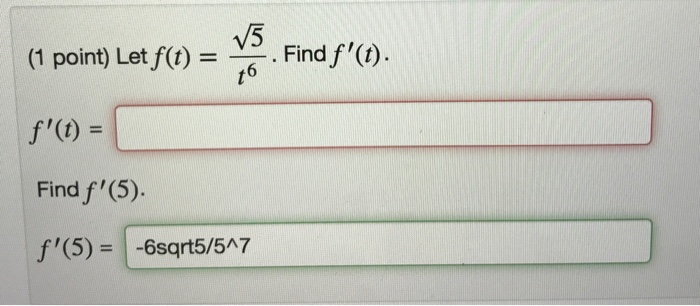 Solved (1 point) Given the following functions f(u) tan and | Chegg.com