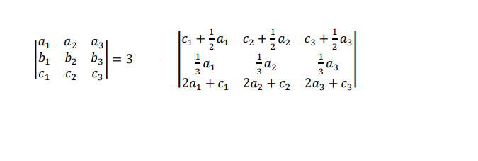 Solved ∣∣a1b1c1a2b2c2a3b3c3∣∣=3∣∣c1+21a131a12a1+c1c2+21a231a | Chegg.com
