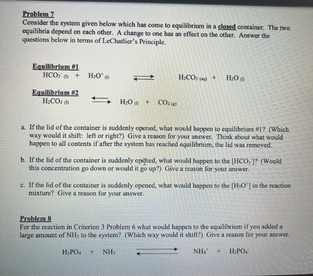Solved Problem 7 Consider the system given below which has | Chegg.com