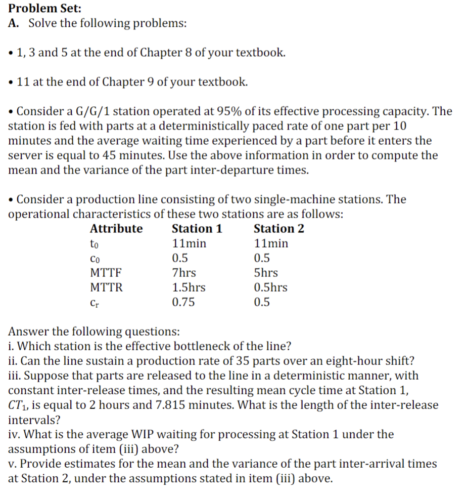 Problem Set: A. Solve the following problems: - 1,3 | Chegg.com