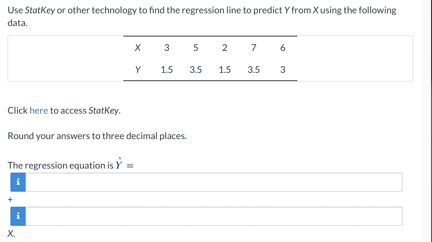 Solved Use StatKey or other technology to find the | Chegg.com