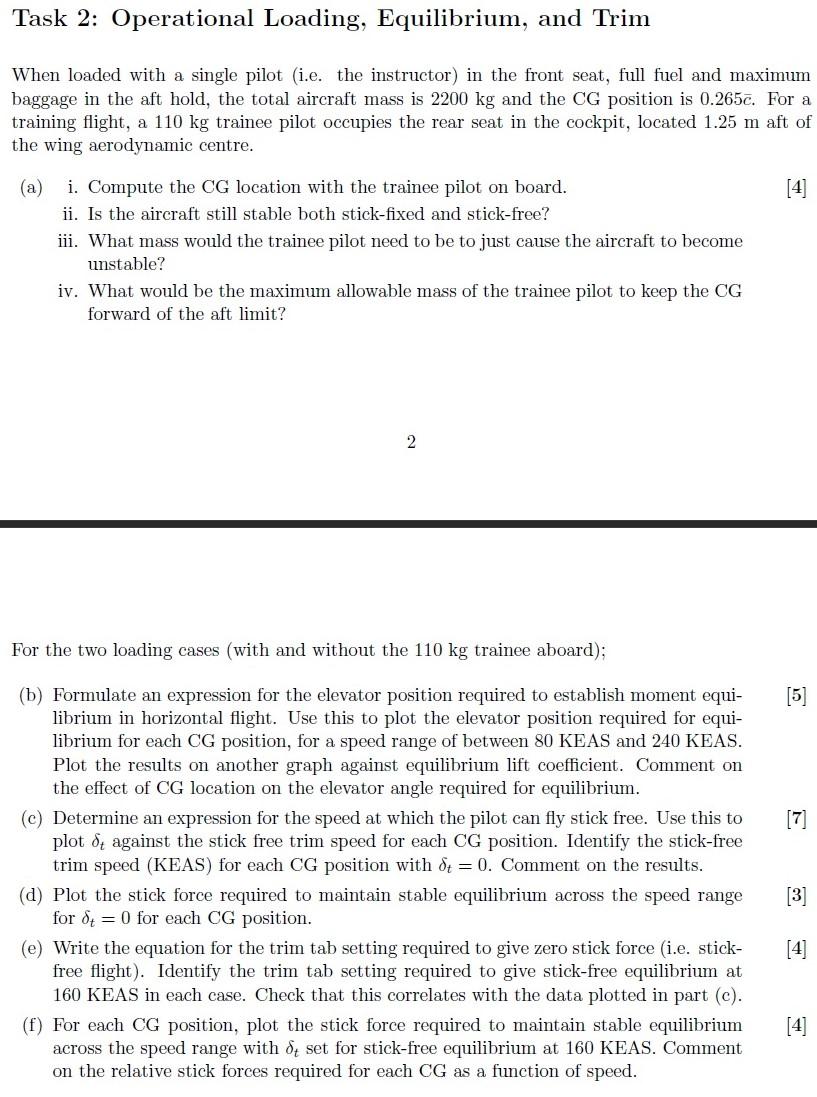 The main wing of the aircraft is positively cambered. | Chegg.com
