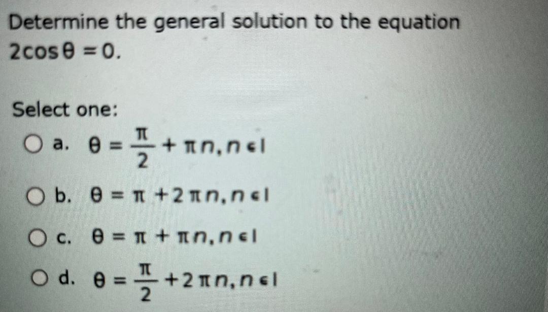 Solved Determine the general solution to the equation | Chegg.com