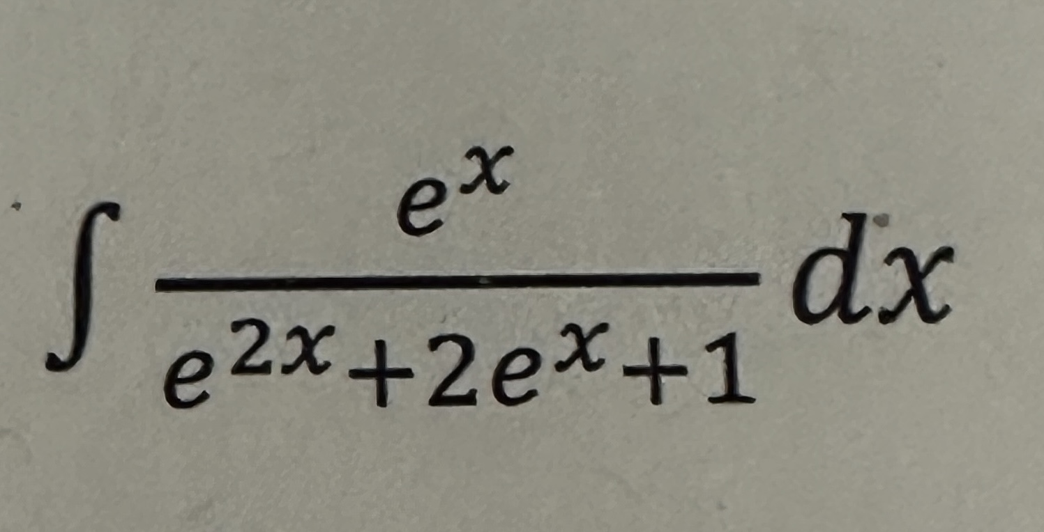 Solved ∫e2x+2ex+1exdx | Chegg.com