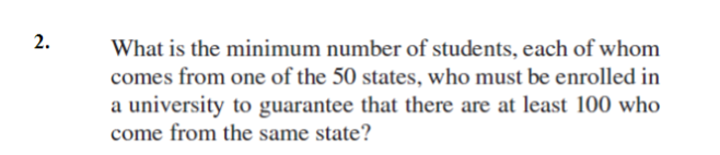 Solved What is the minimum number of students, each of whom | Chegg.com