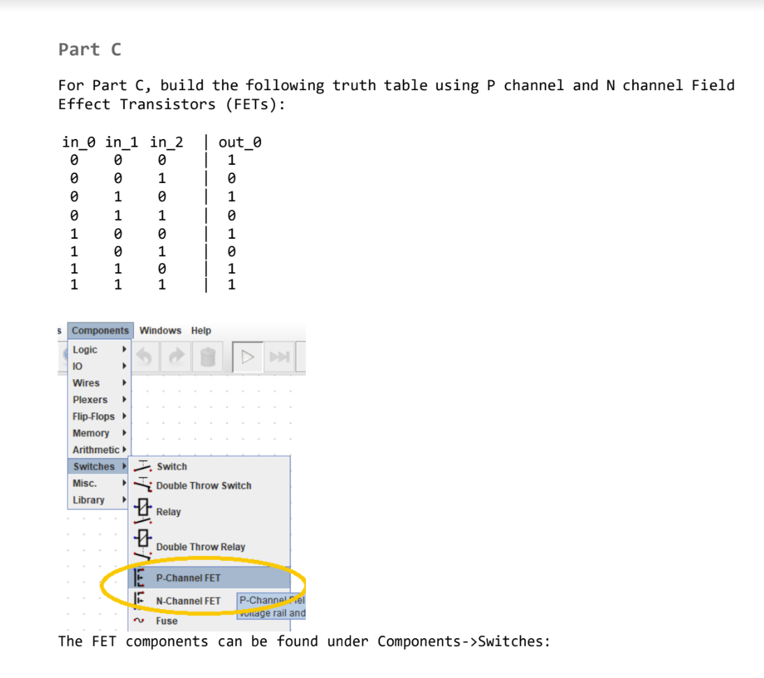 Solved For Part C Build The Following Truth Table Using P 