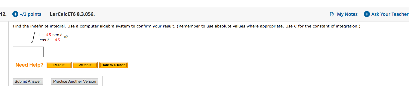 Solved Find the indefinite integral. Use a computer algebra | Chegg.com