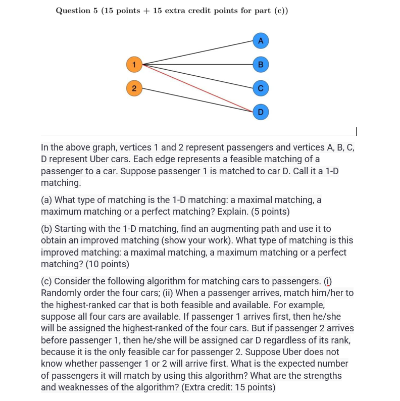 Solved Question 5 (15 points +15 extra credit points for | Chegg.com Solved Question 5 (15 points +15 extra credit points for | Chegg.com